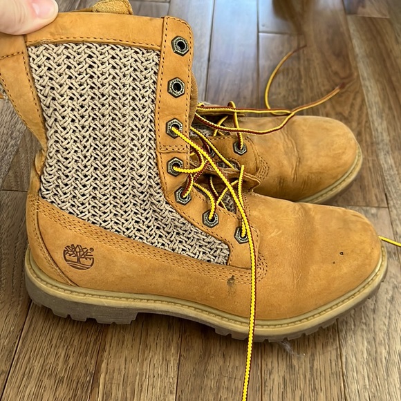 Timberland | Shoes | Timberland Crochet Hi Open Weave Woven Knit Tan ...